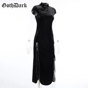 Dresses | Romantic Gothic Velvet Dress Black Cheongsam | Poshmark